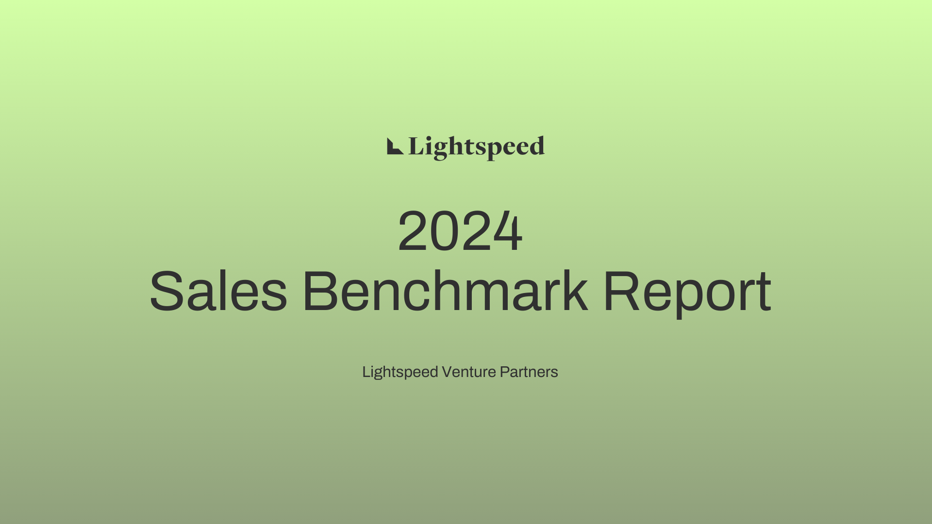 Lightspeed's 2024 Sales Benchmark Report: Key Takeaways for Startup ...